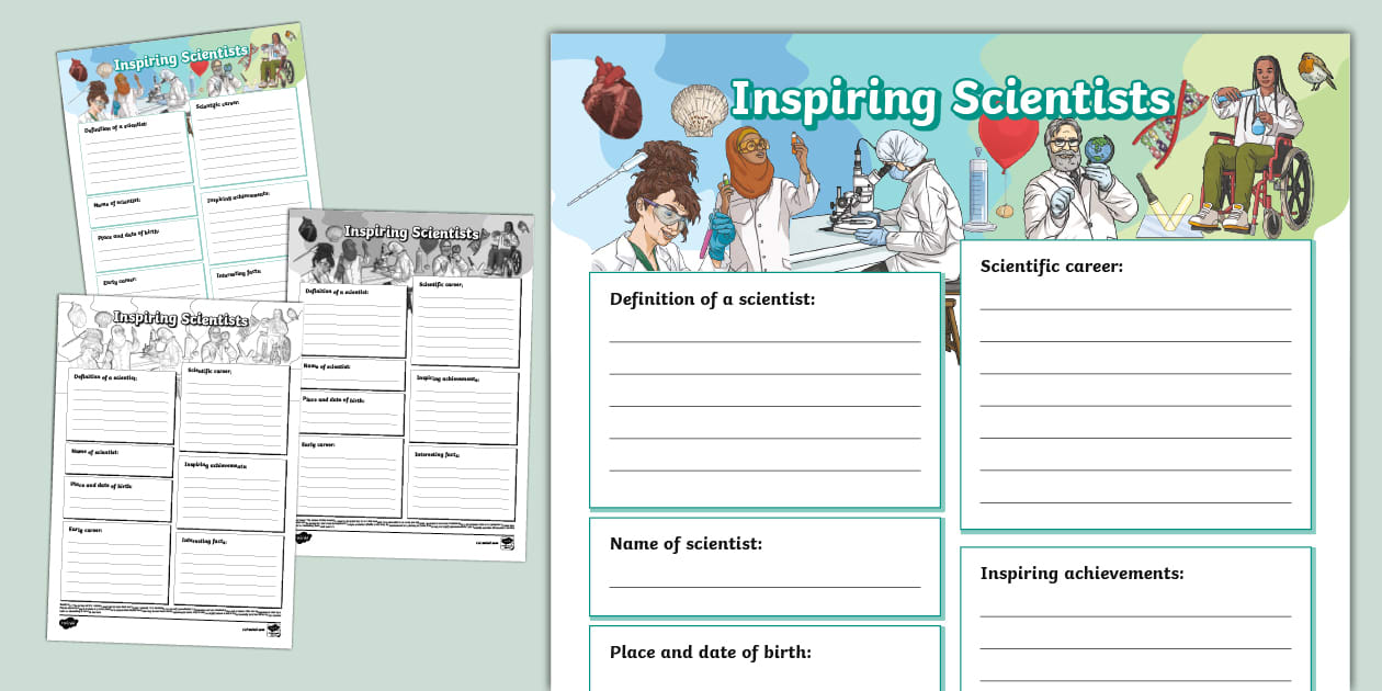 Inspiring Scientists Fact File Template (teacher made)