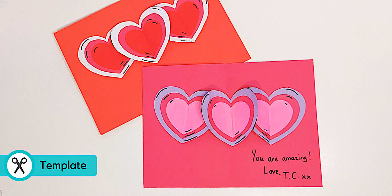 Pop Up Heart Card | Mothers and Others Day Crafts