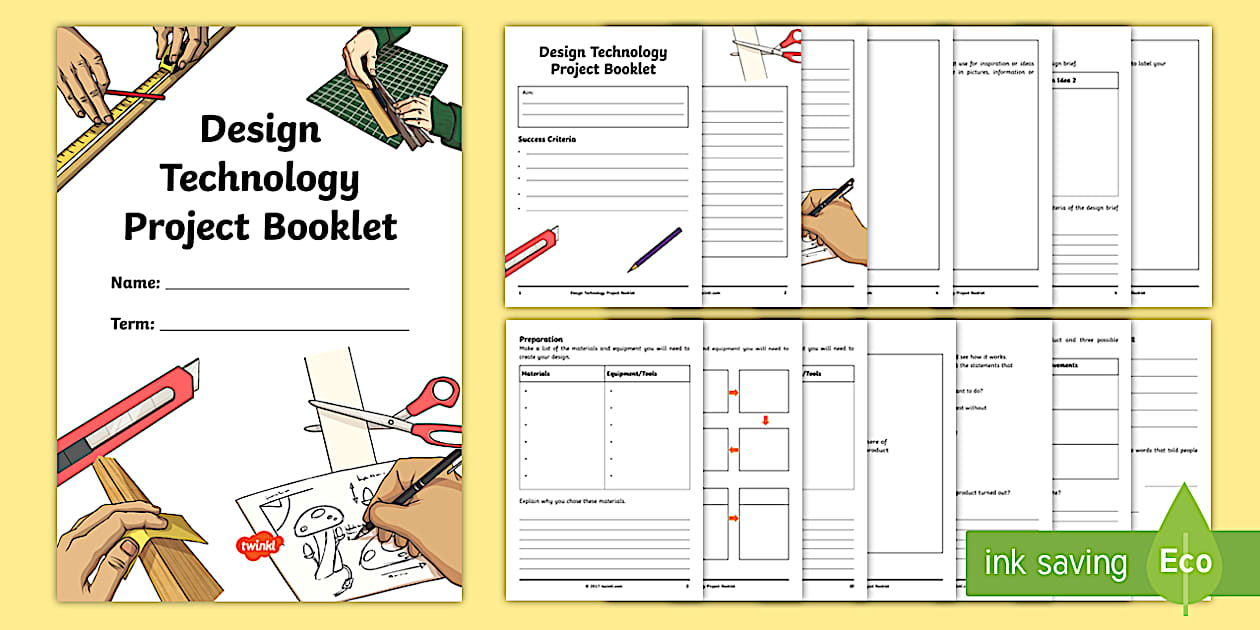 Editable Design Technology Project Booklet - Twinkl