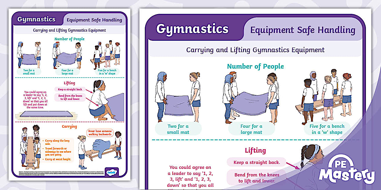PE Mastery: Gymnastics Equipment Safe Handling Poster