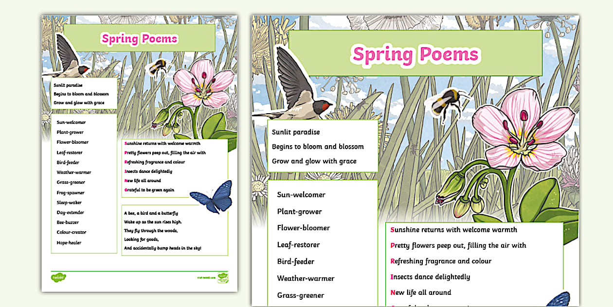 KS2 Spring Poem Examples - English (teacher made) - Twinkl