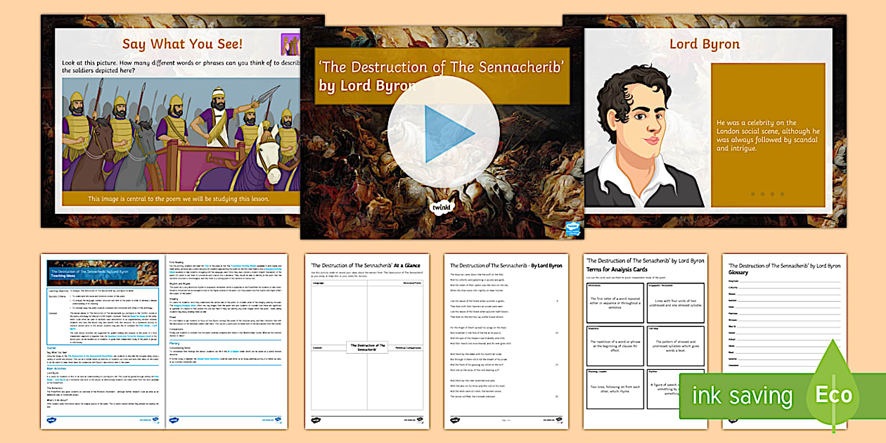 GCSE Lesson Pack to Support Teaching on 'The Destruction of Sennacherib' by