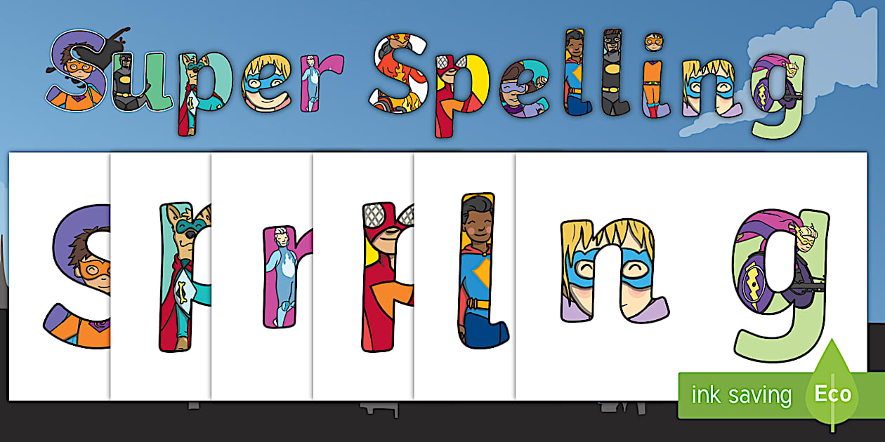 Super Spelling Display Lettering Cut Outs (teacher made)