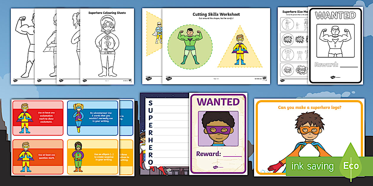 Superhero Activity Pack (teacher made) - Twinkl
