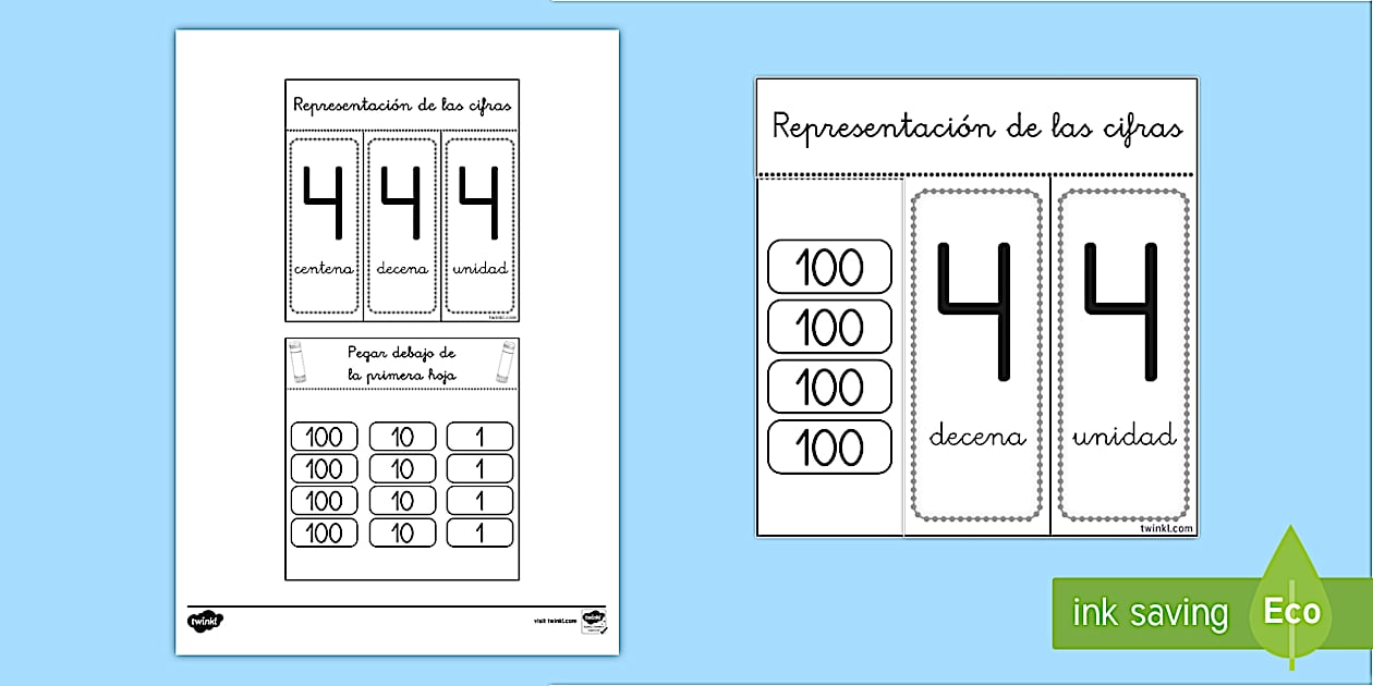 Ficha de actividad: Centenas, decenas y unidades con ventanillas