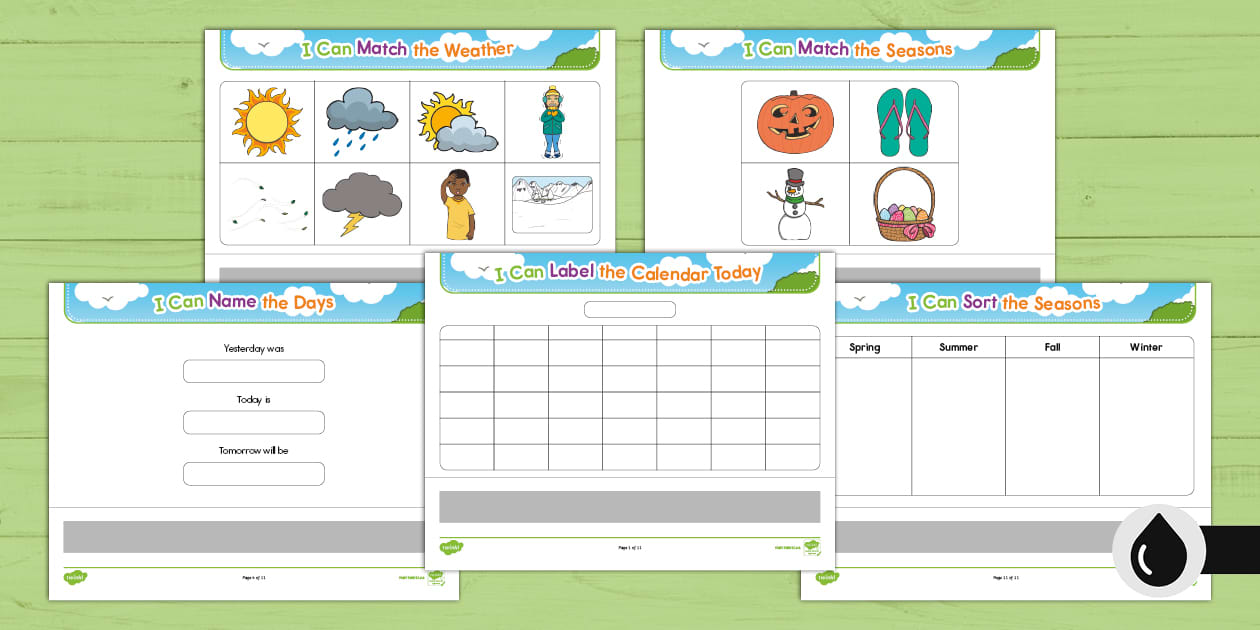 Calendar Adapted Work Activities (professor feito) - Twinkl