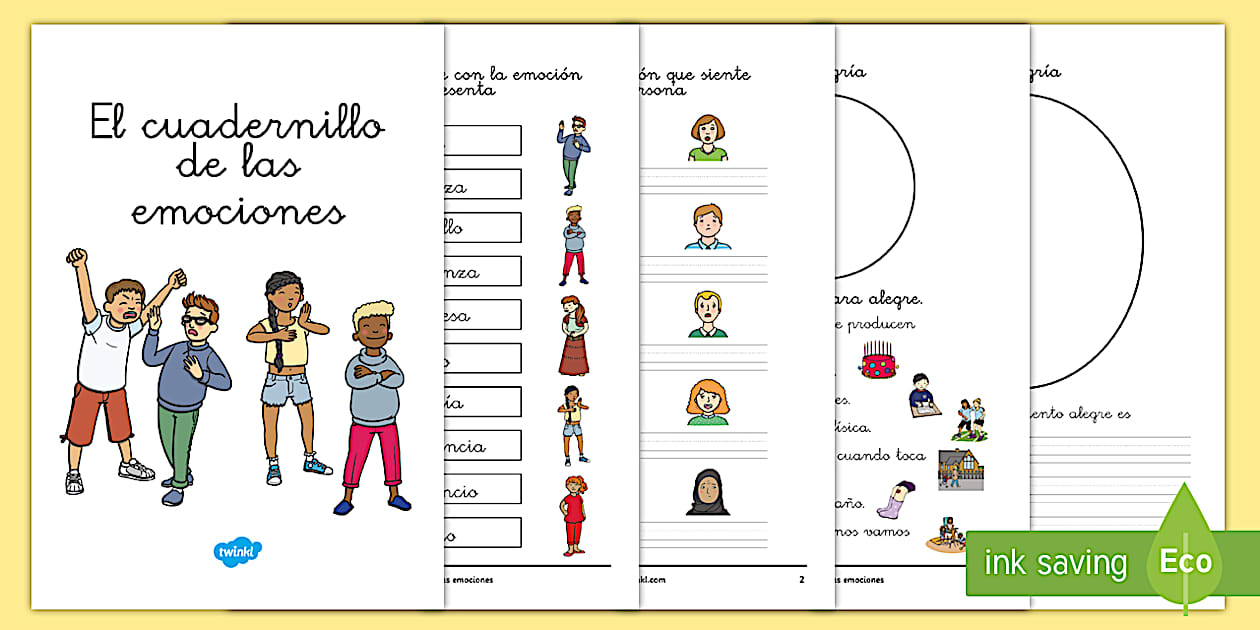 Cuaderno de las emociones para imprimir (Teacher-Made)