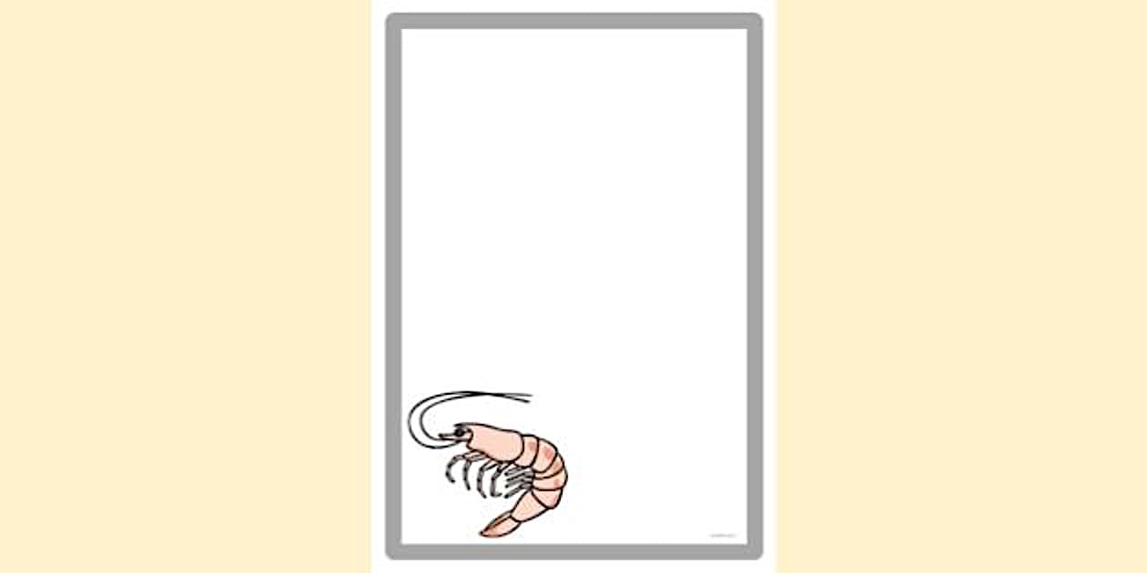 Prawn Shrimp Border | Page Borders | Twinkl (teacher made)