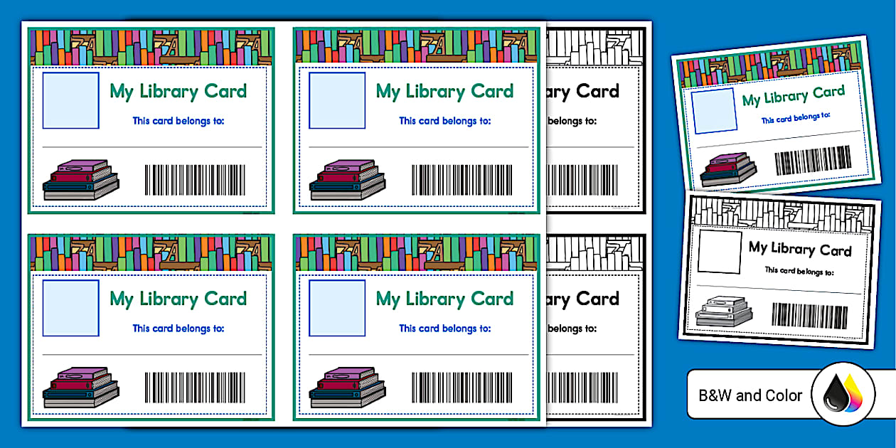 Library Dramatic Play Library Cards (Teacher-Made) - Twinkl