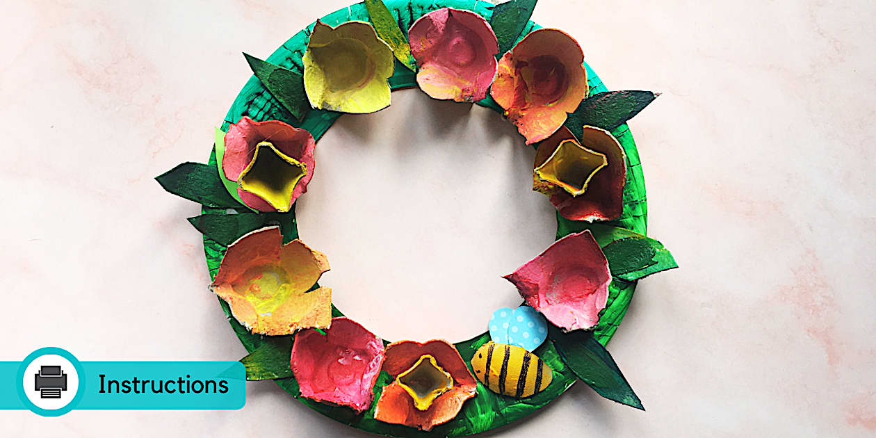 Spring Wreath Craft for Kids - Spring Wreath Craft Ideas