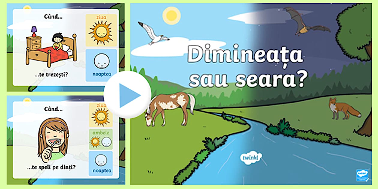 Dimineața sau seara joc PowerPoint