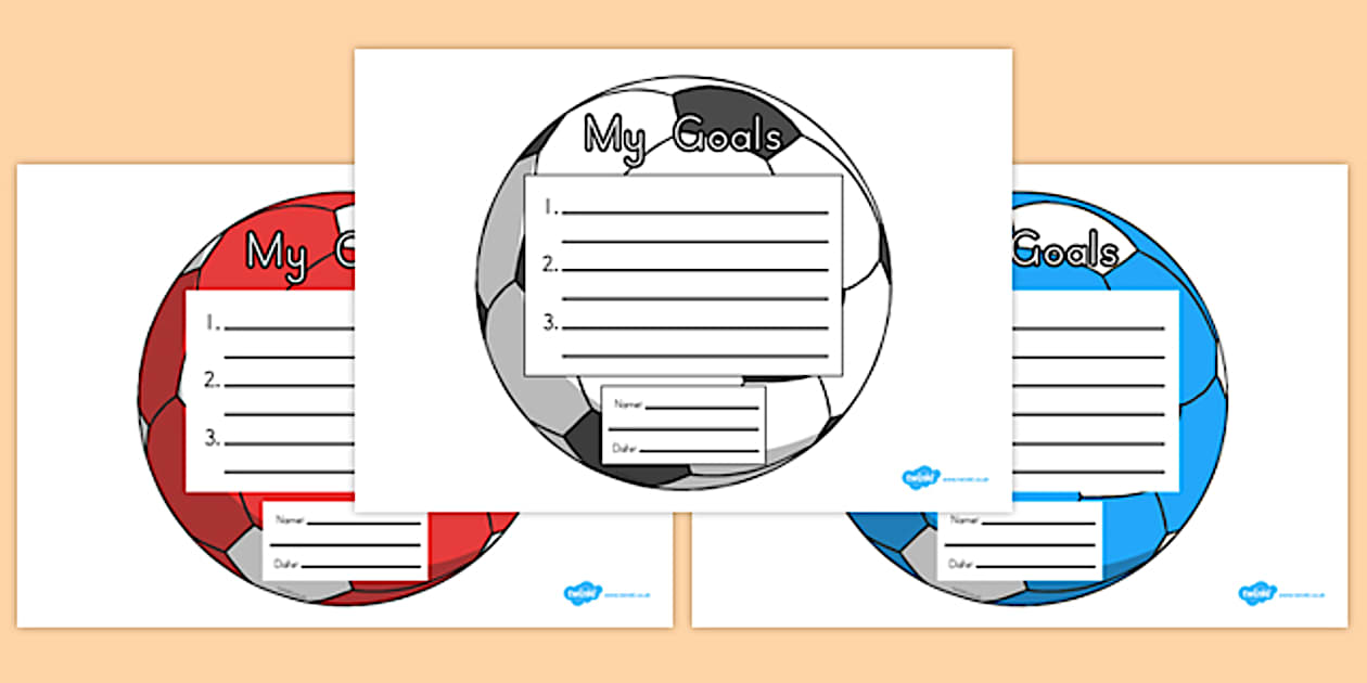 Setting Targets Soccer Ball Templates | Twinkl - Twinkl