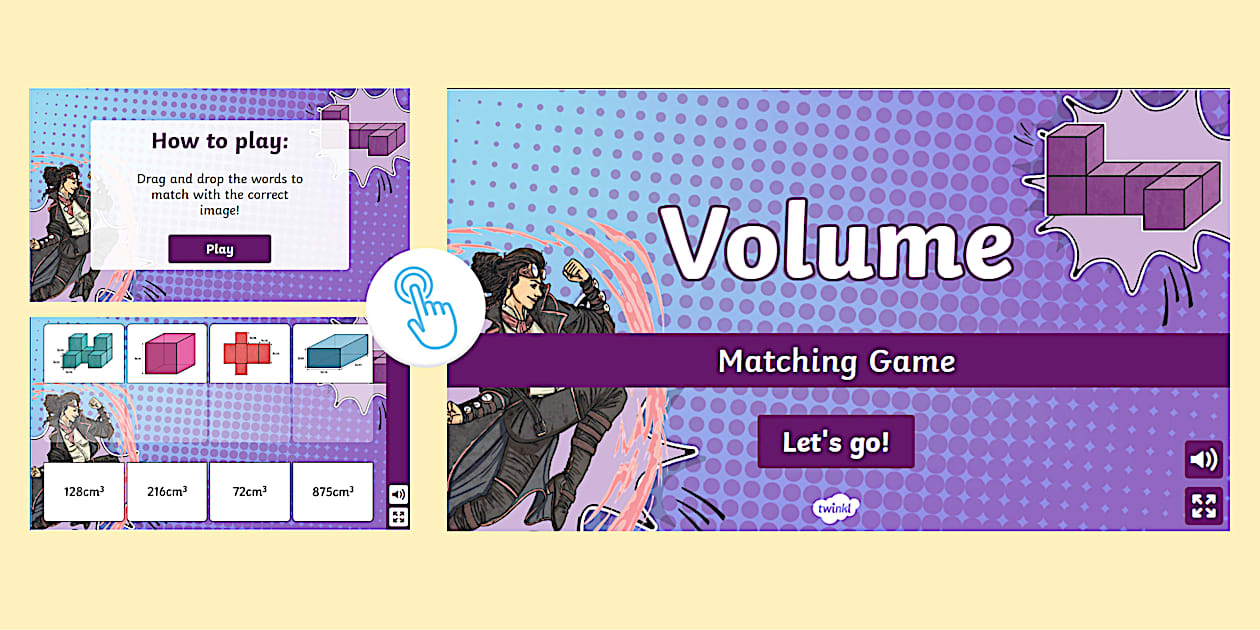 👉 Volume Maths Matching Game - KS2 Revision - Twinkl