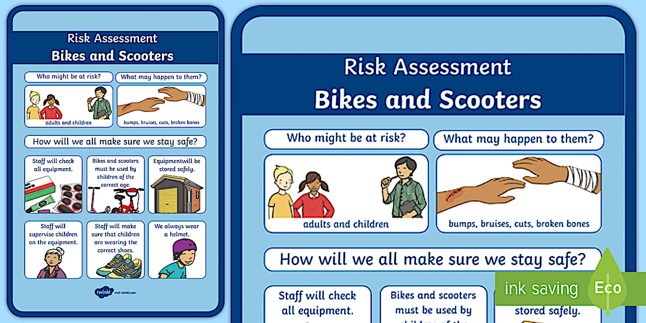 Editable Outdoor Bike Safety A4 Display Poster - Twinkl