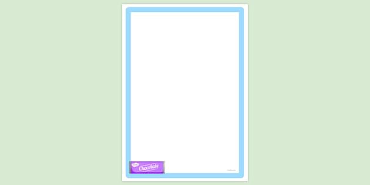 Chocolate Bar Wrapped Page Border | Page Borders | Twinkl