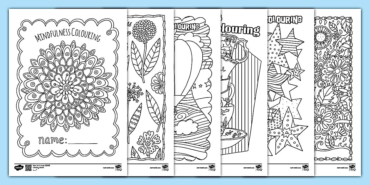 Mindfulness Colouring Sheets Pack - Twinkl