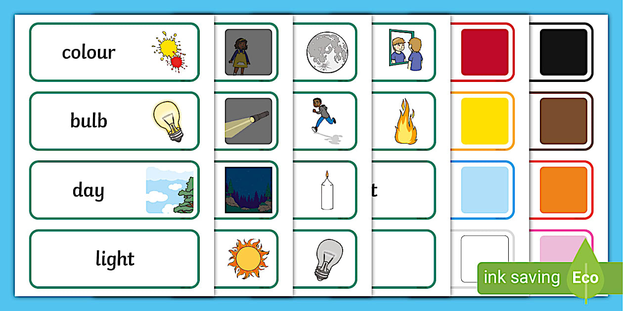 👉 Light and Dark Topic Word Cards (teacher made) - Twinkl