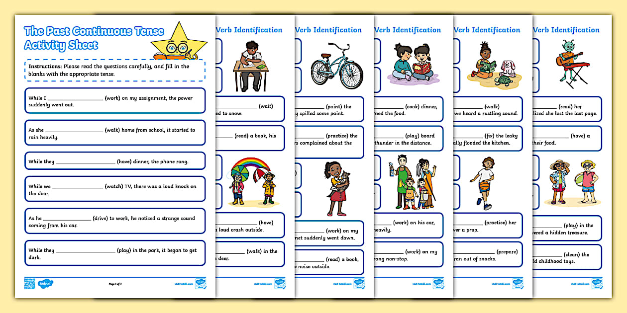 Practicing the Past Continuous Tense (teacher made) - Twinkl