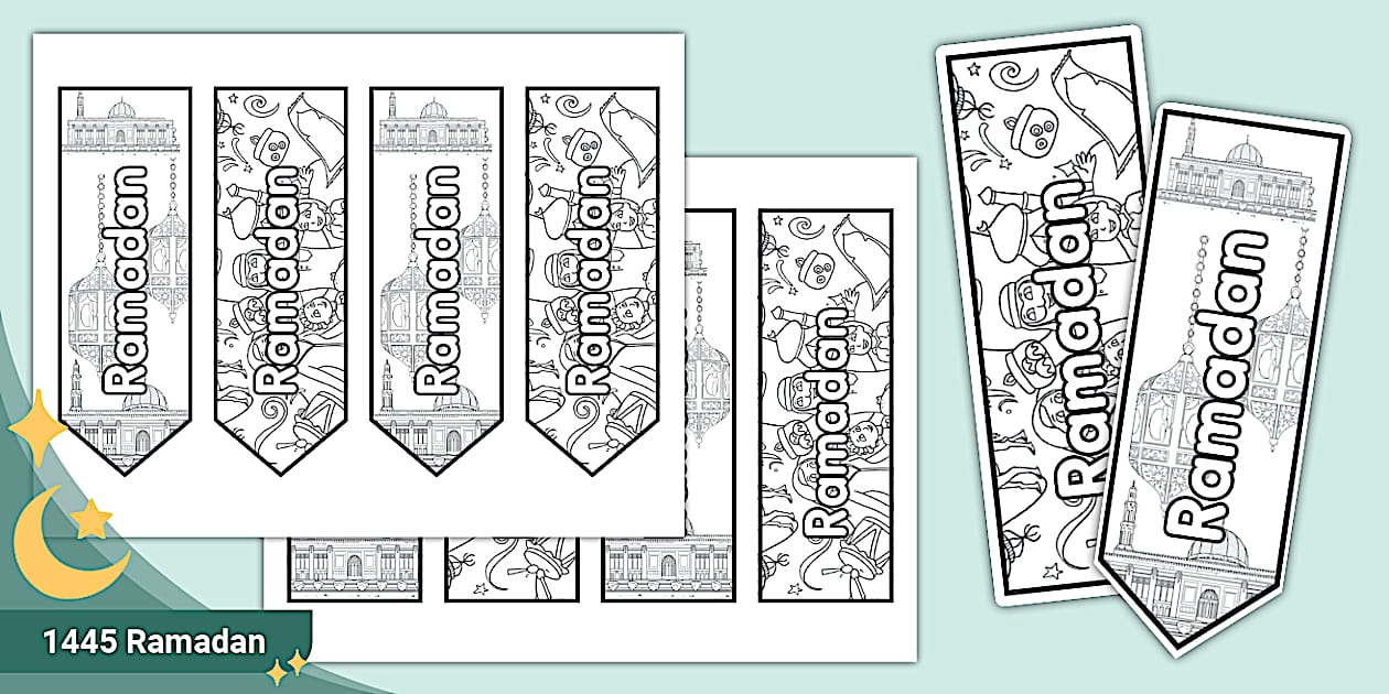 Ramadan Colouring Bookmarks (teacher made) - Twinkl