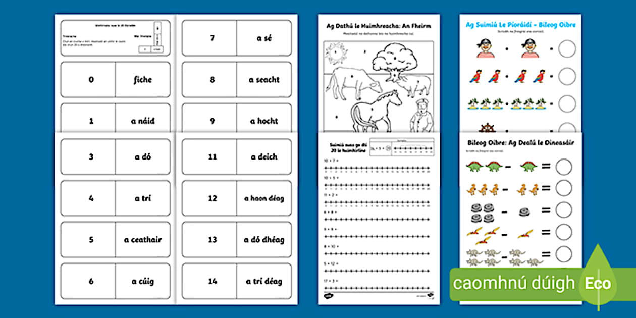 Matamaitic Gaelscoileanna Infants – Rang Dó Uimhreas Pack 2