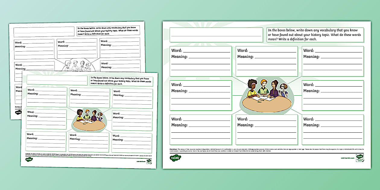 History Vocabulary Mind Map (teacher made) - Twinkl