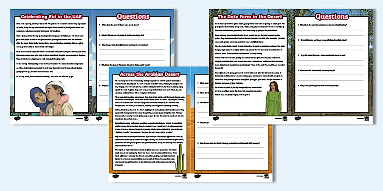 UAE Themed 60 Second Reads Set 6 (teacher made) - Twinkl