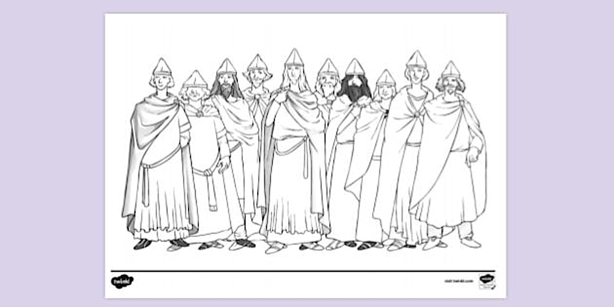 Anglo Saxon Tithing Colouring Sheet | Colouring Sheets