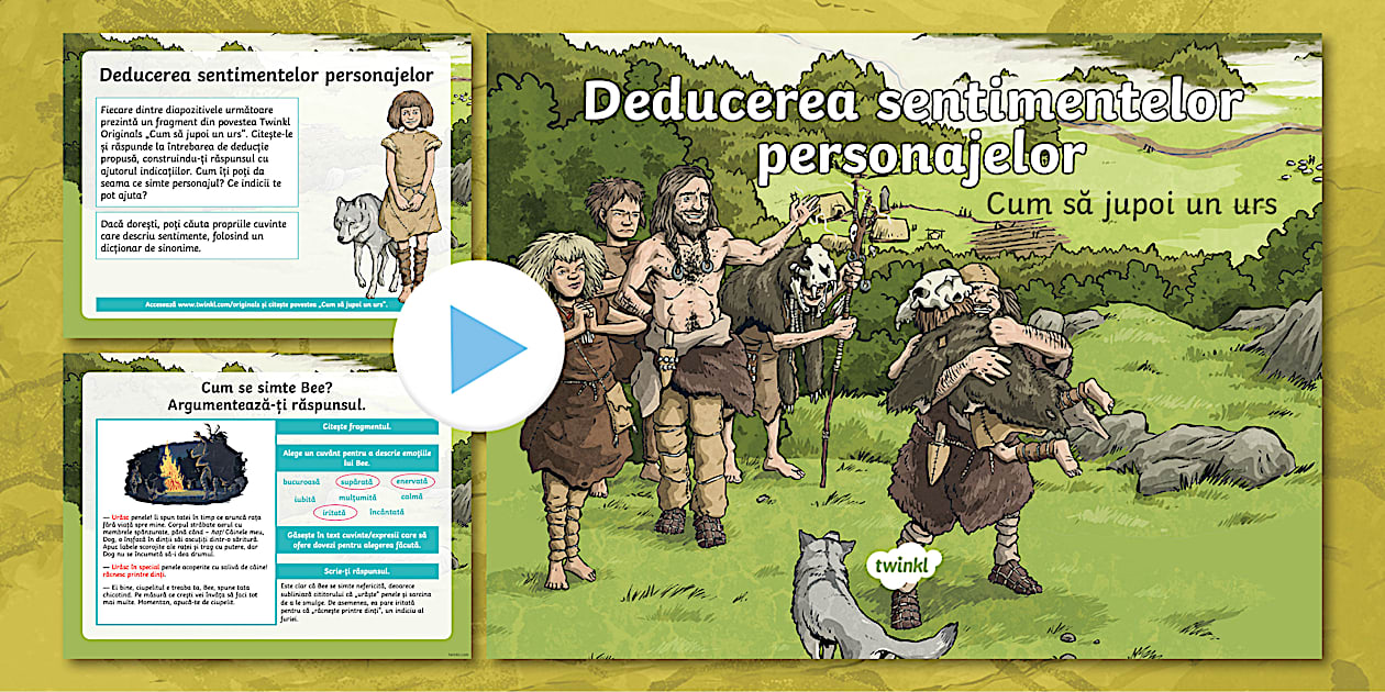 Deducerea sentimentelor personajelor – PowerPoint interactiv