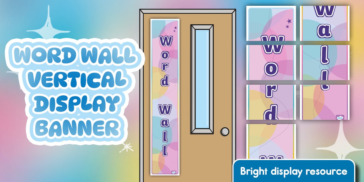 Word Wall Vertical Display Banner