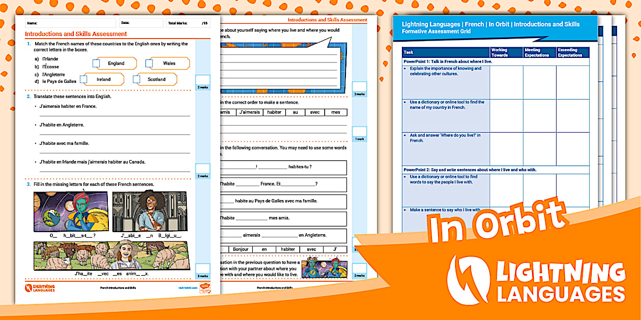 👉 French Introductions Skills Assessment Test Pack - Twinkl