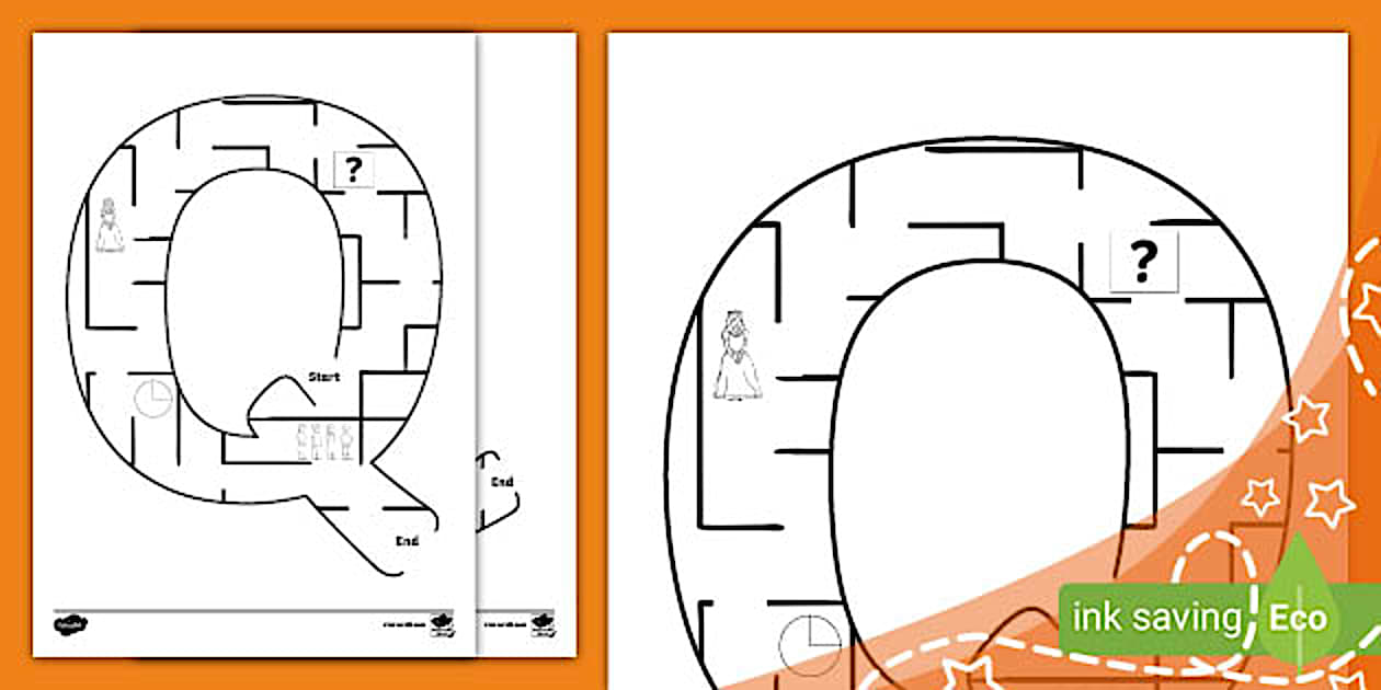 Alphabet Maze Qq (teacher made) - Twinkl
