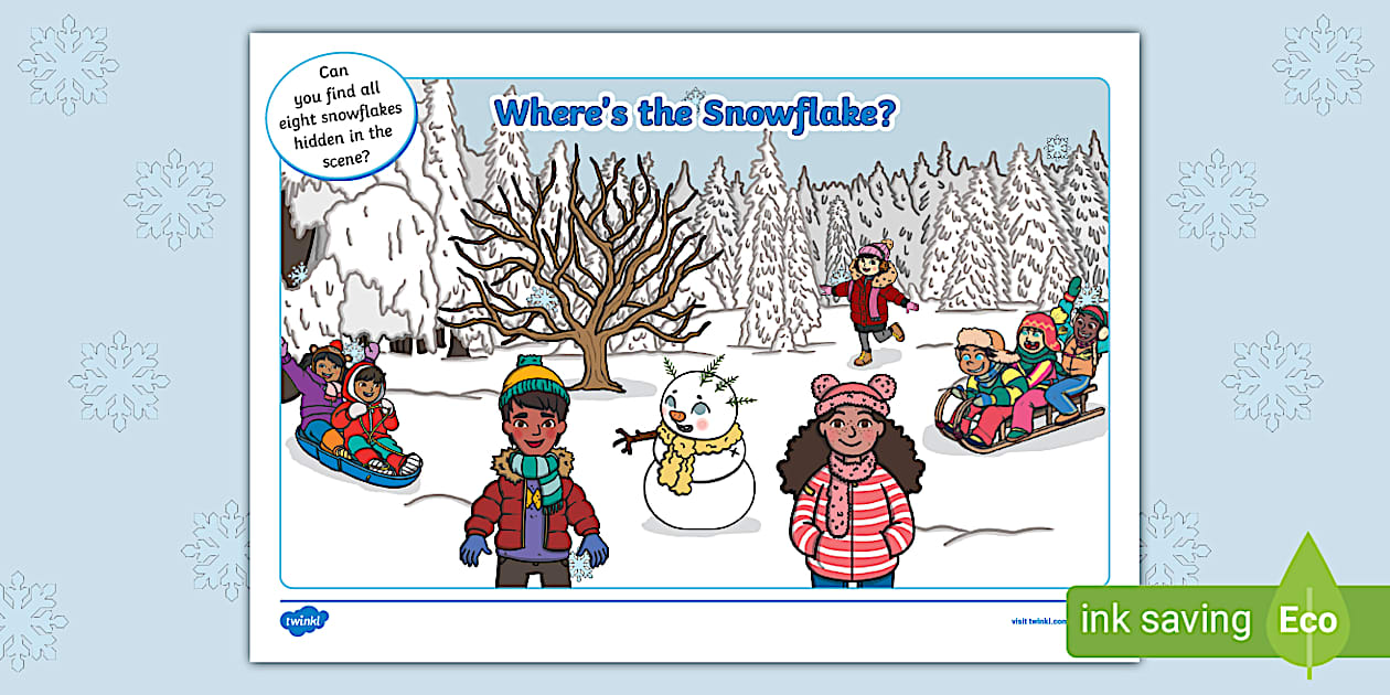 Where's the Snowflake? I Spy Activity - Twinkl