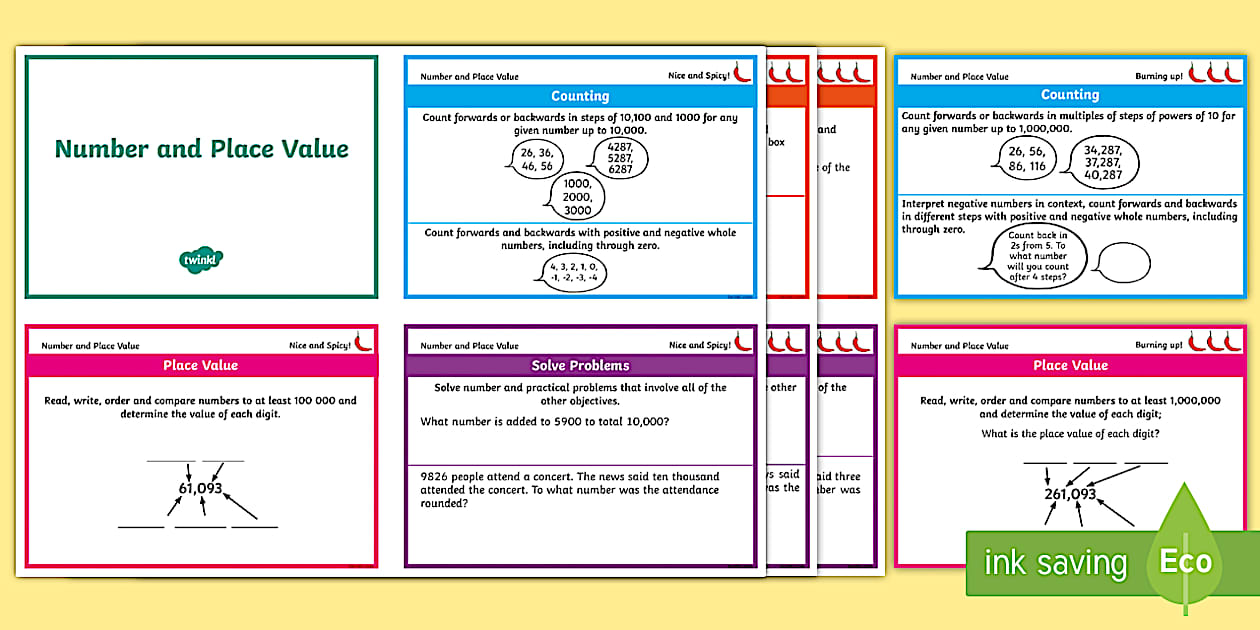 Year 5 Maths Place Value Chilli Challenge Cards- activities, ks2, uks2, Y5,