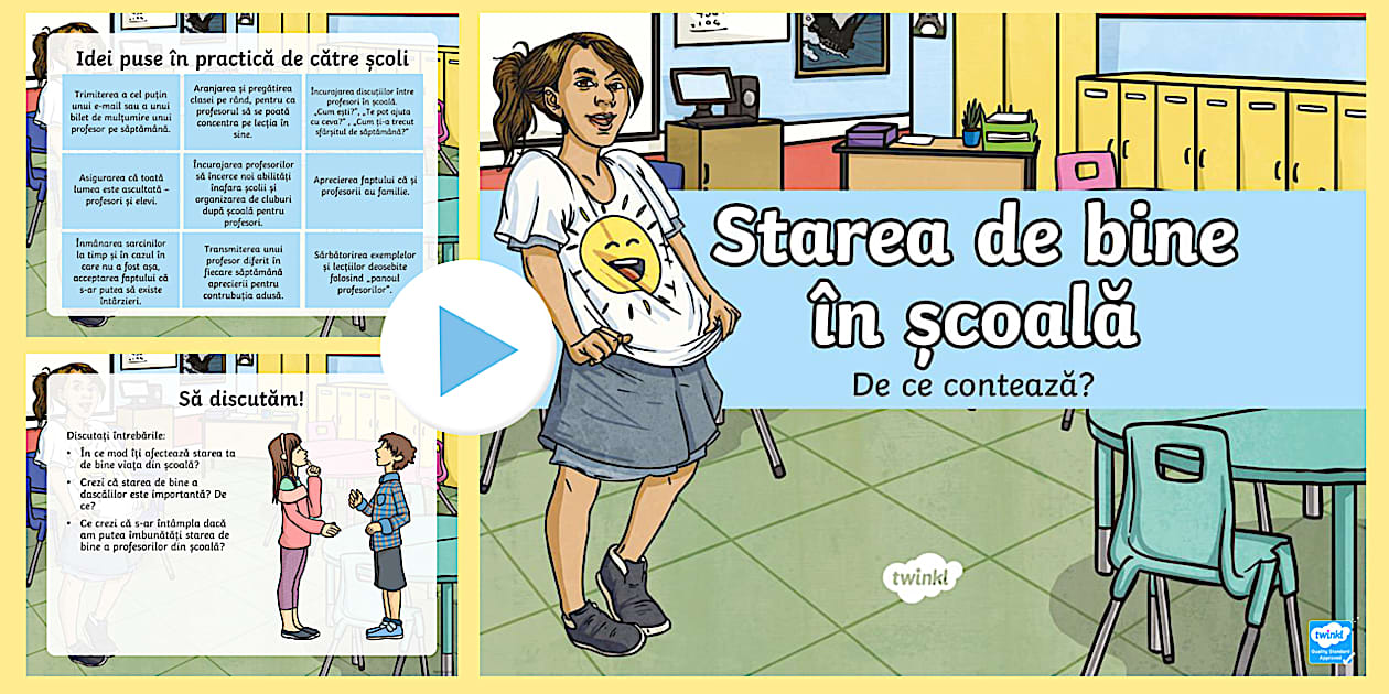 Dezbatere: Starea de bine în școală - Prezentare PowerPoint