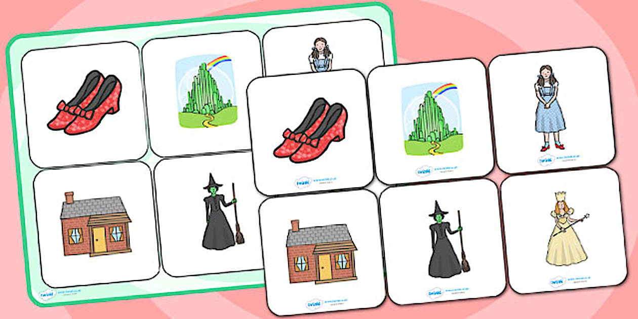The Wizard of Oz Matching Cards and Board (teacher made)