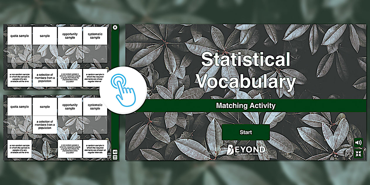 Statistical Vocabulary Matching Activity | KS5 Maths | Beyond