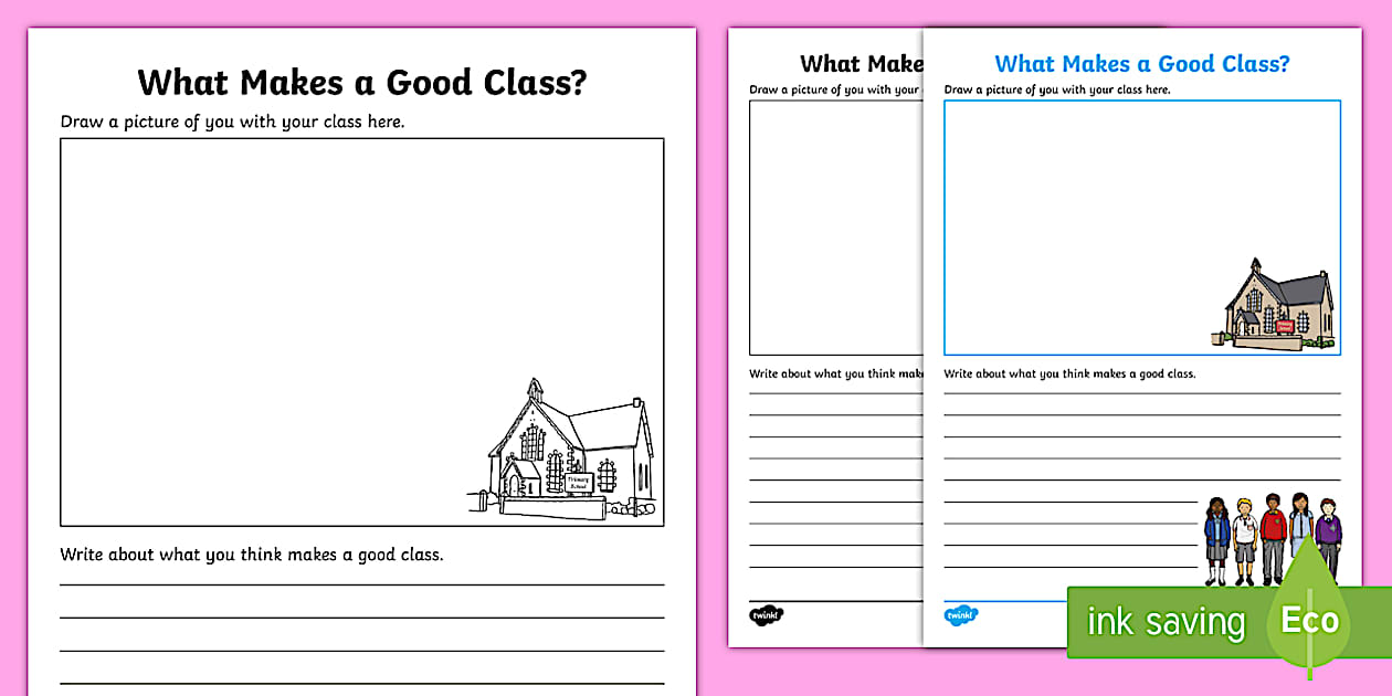 What Makes a Good Class? Worksheet / Worksheet - Twinkl