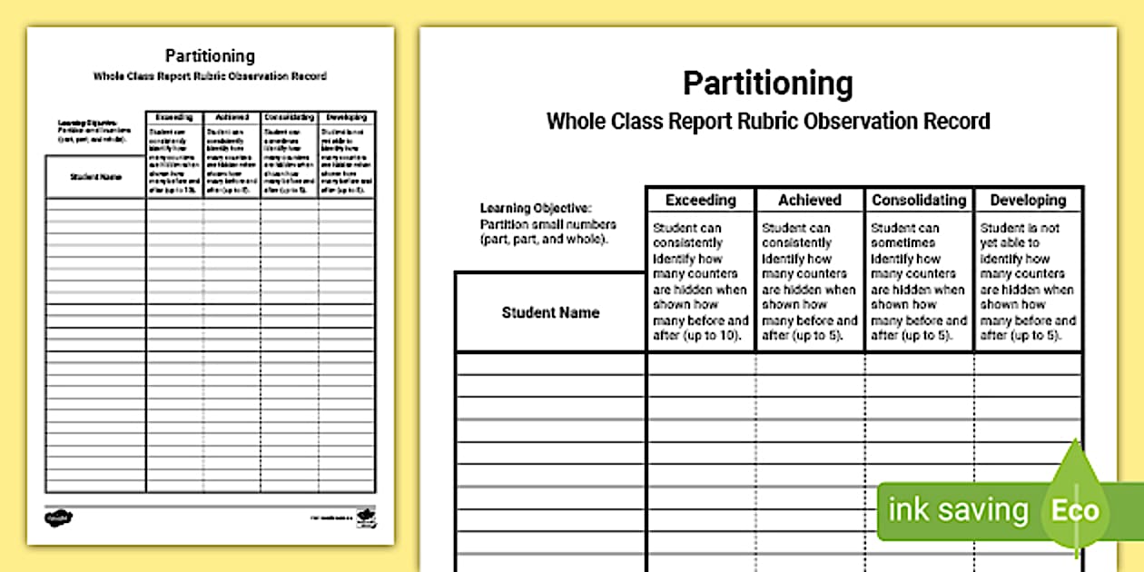 Editable Partitioning EYLF Assessment Rubric/Guide to Making Judgement Editable Partitioning EYLF Assessment Rubric/Guide to Making Judgement