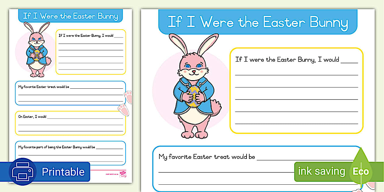If I Became The Easter Bunny - Writing Frame - South Africa