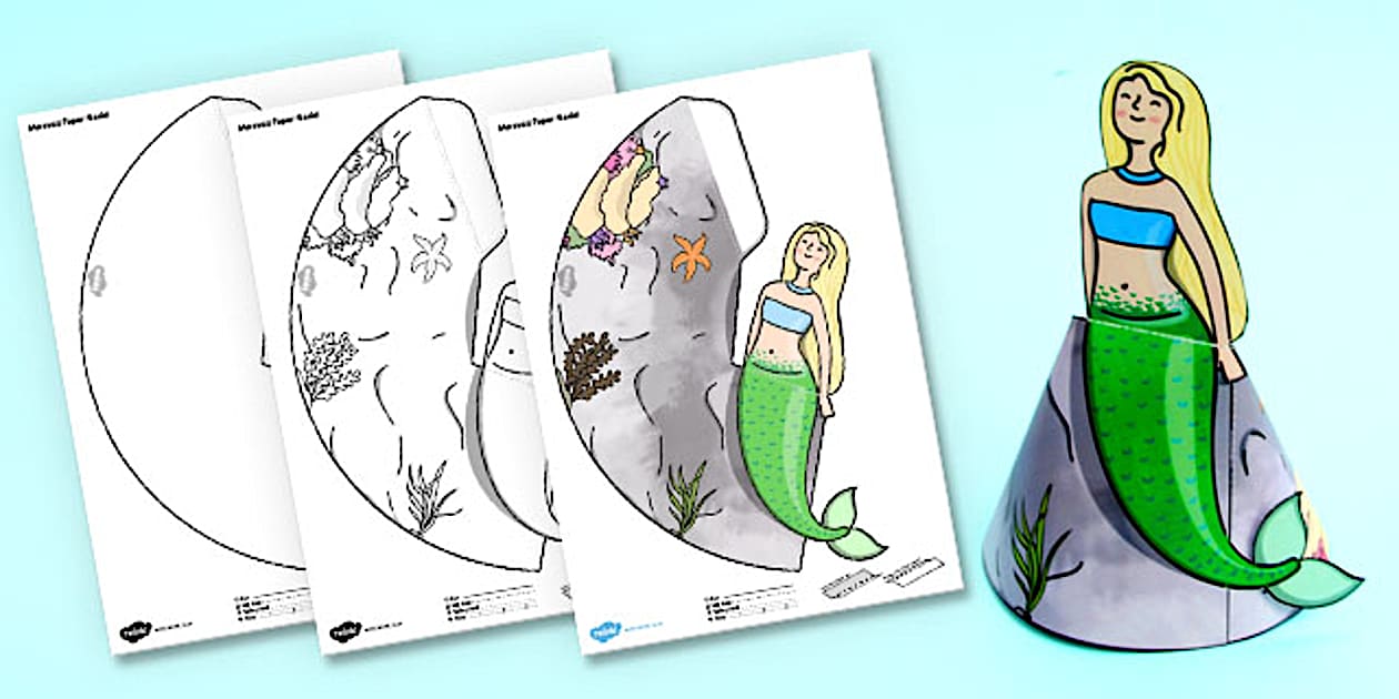 Mermaid Paper Crafts | Under the Sea | Teaching Resources