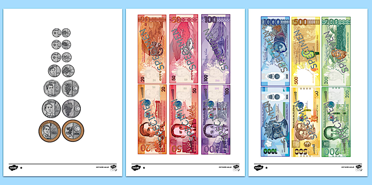 Play Money Printable Philippines PDF | Twinkl (teacher made)