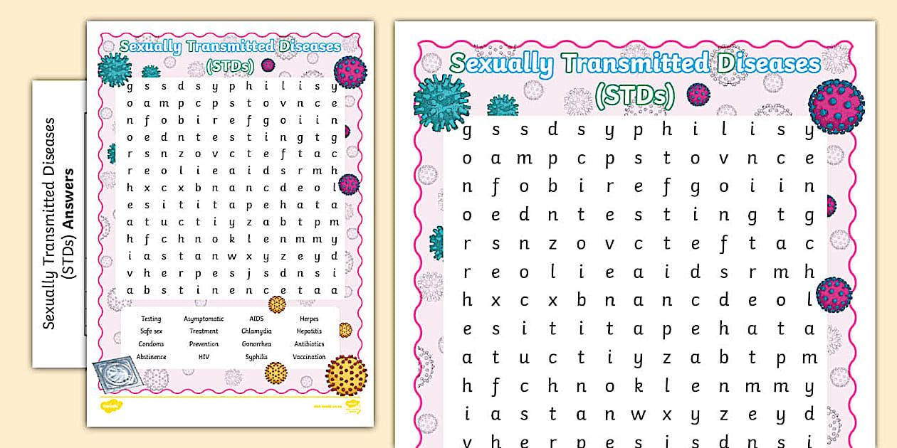 Sexually Transmitted Diseases (STDs) Word Search - Twinkl