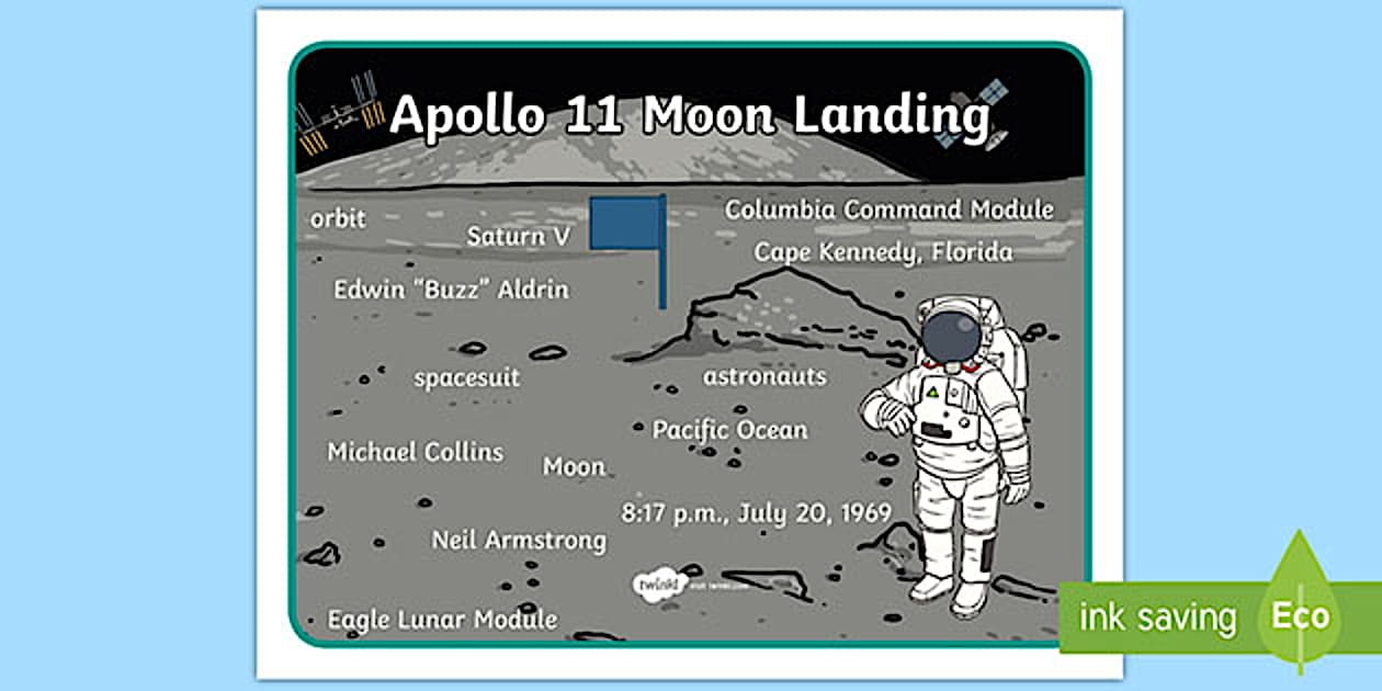Moon Landing Word Mat | History Resource | Twinkl USA