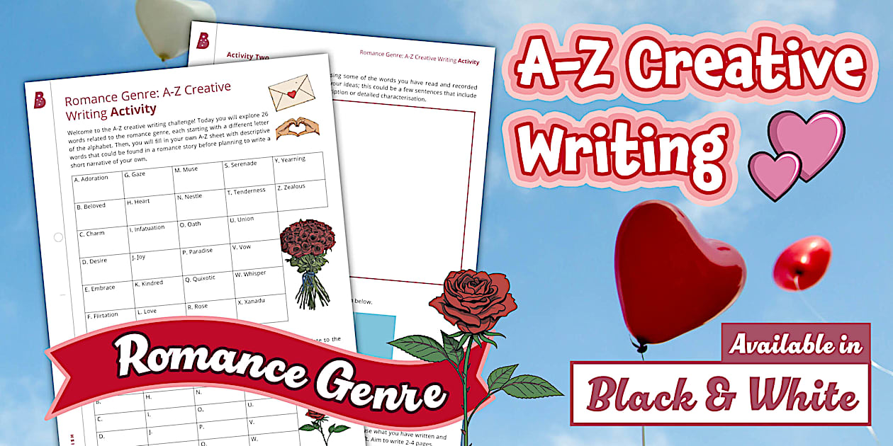 Romance Genre: A-Z Creative Writing Activity
