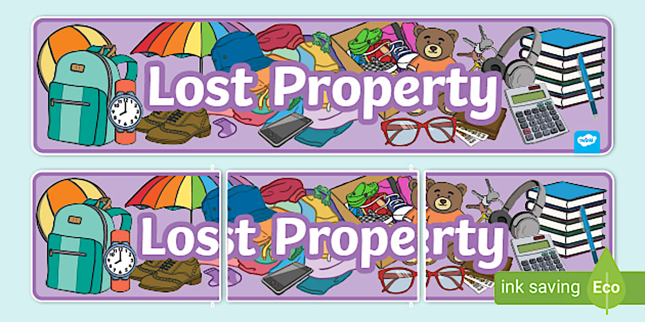 Cursive Lost Property Role Play Banner (teacher made)