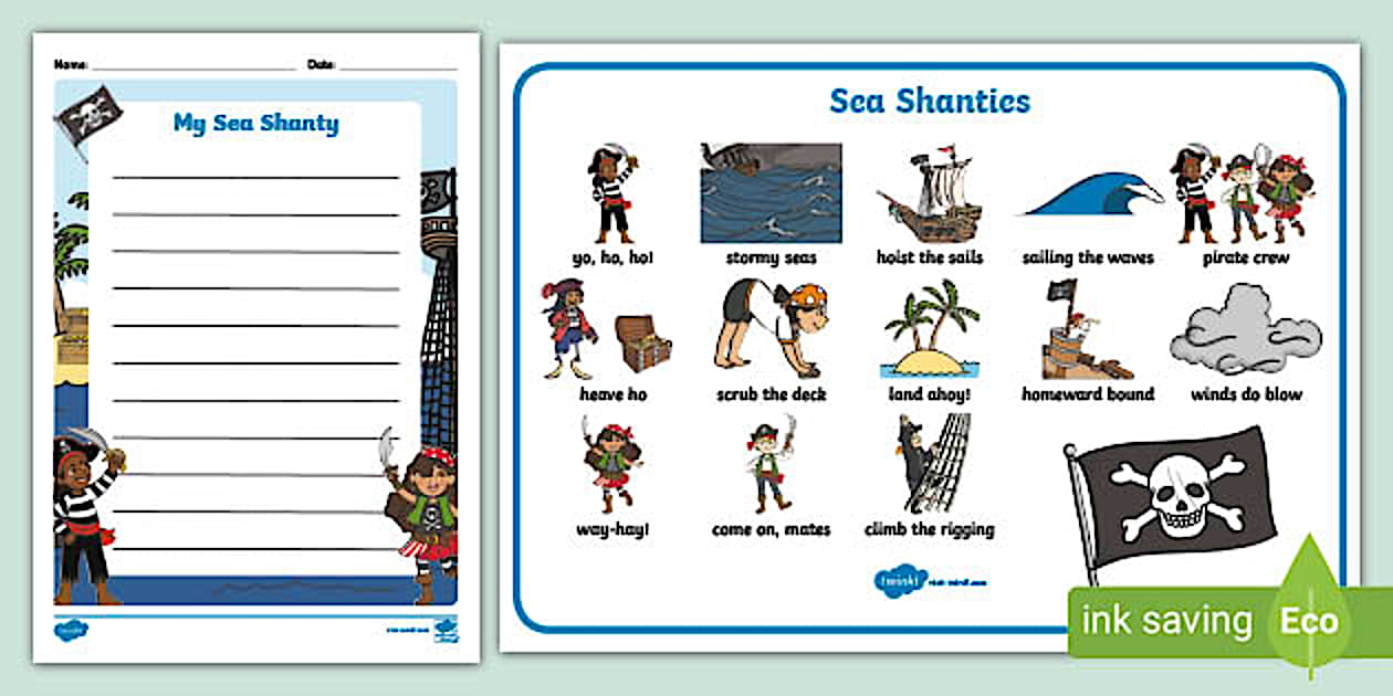 Sea Shanty Writing Pack (Teacher-Made) - Twinkl