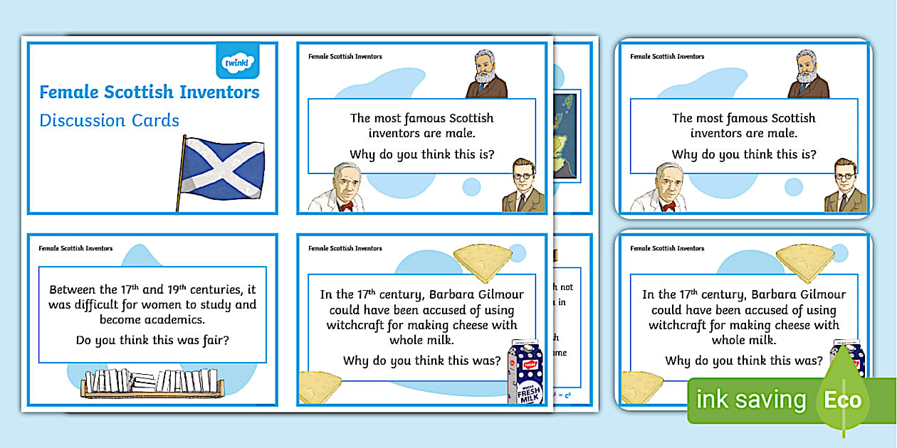 Female Scottish Inventors Discussion Cards (teacher made)