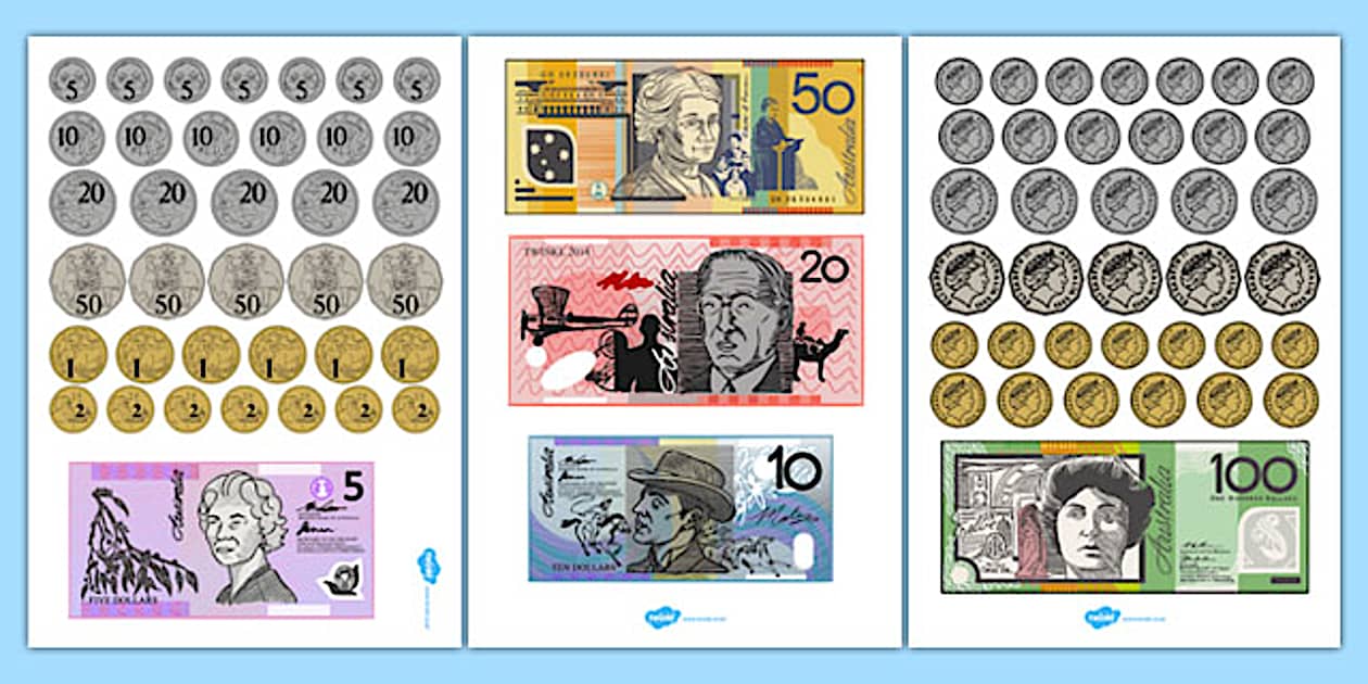 Play Money Australia Cut Outs (teacher made) - Twinkl