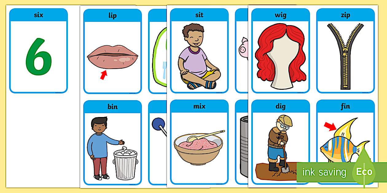 CVC Word Cards (i) (teacher made) - Twinkl