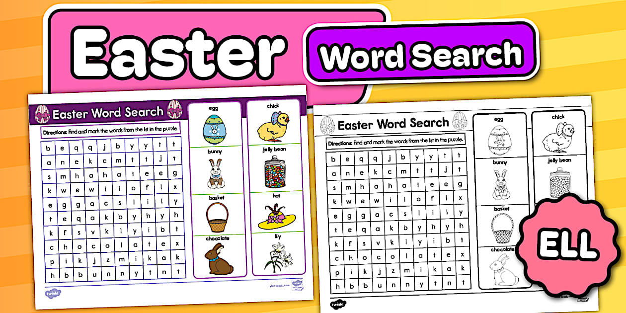 Easter Word Search for ELL